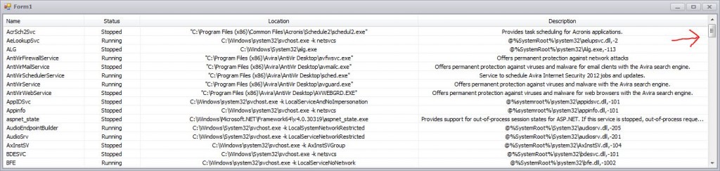 List all Windows services in C# | Fluxbytes