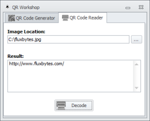 QR Workshop – A portable QR code reader and generator | Fluxbytes